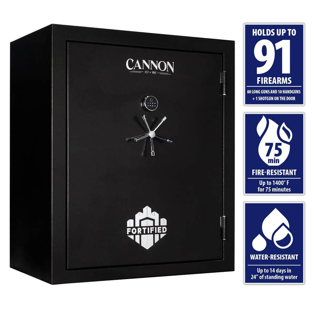 CANNON Fortified 93-Gun 75-minute Fire and Water Resistant Safe ...