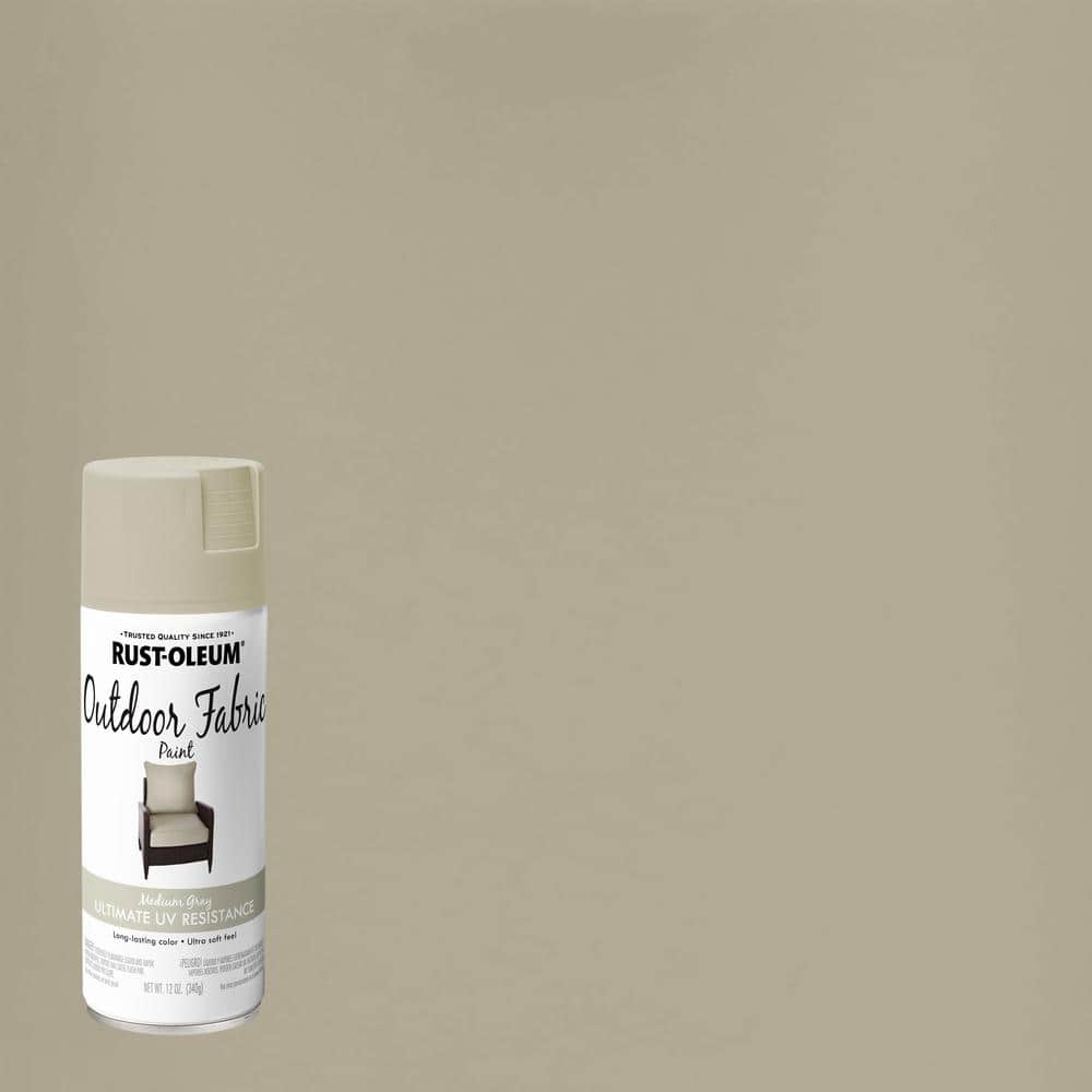 Rust-Oleum 12 oz. Medium Gray Outdoor Fabric Spray Paint (Case of 6 ...