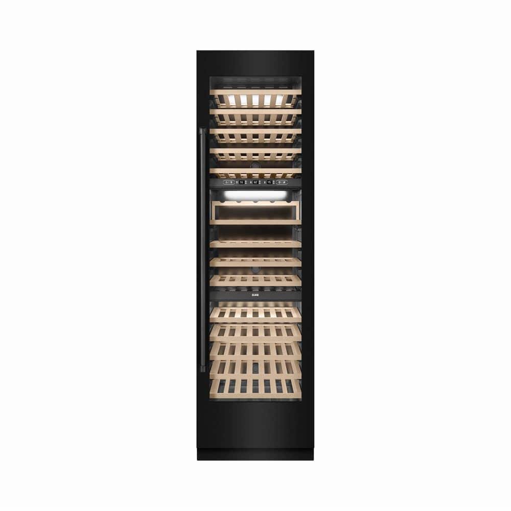 ZLINE Kitchen and Bath 24 in. 12.4 cu. ft. Triple Zone 100-Bottle ...