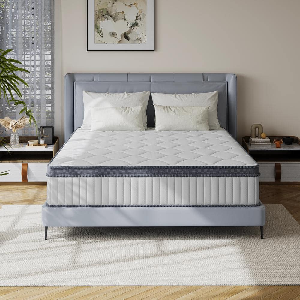 Babo Care Full Medium Hybrid Memory Foam 10 in. Innerspring Breathable ...