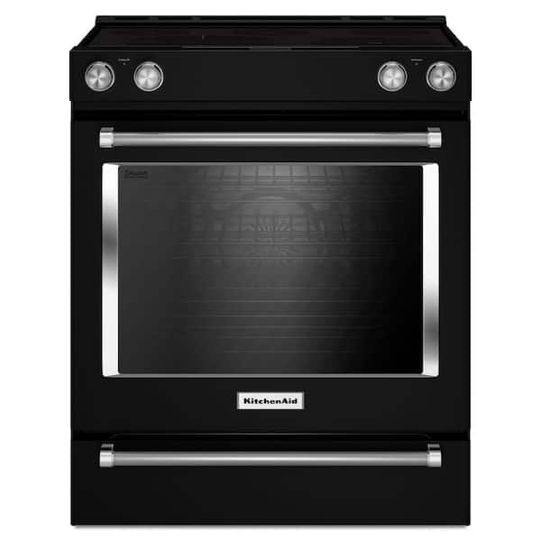 KitchenAid 30 in. 6.4 cu. ft. Slide-In Electric Range with Self ...