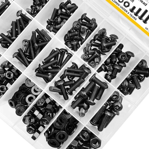 MYWISH 900-Piece Metric Screw Assortment Kit, M3 M4 M5 M6 Bolts Nuts ...