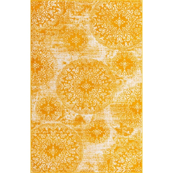 Unique Loom Sofia Grand Yellow 5' 0 x 8' 0 Area Rug 3138712 - The Home ...