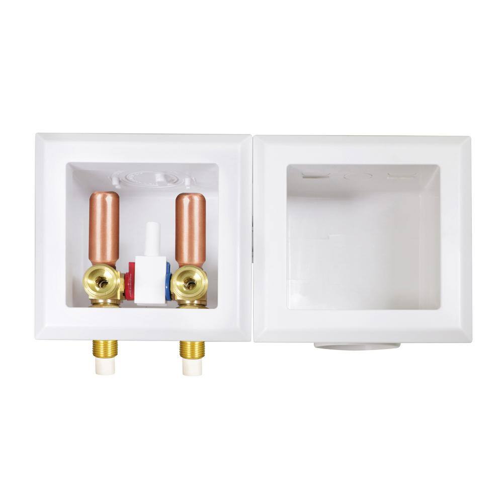 PLUMBFLEX 1/2 in. CPVC Brass Valve Fittings, White ABS Plastic Washing ...