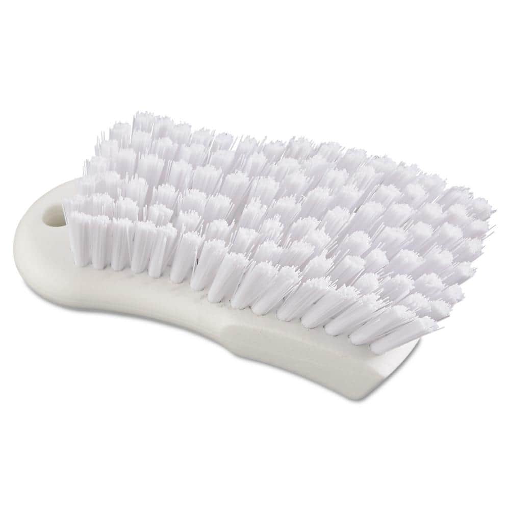ProLine 6 in. White Polypropylene Bristle Scrub Brush with White Handle ...
