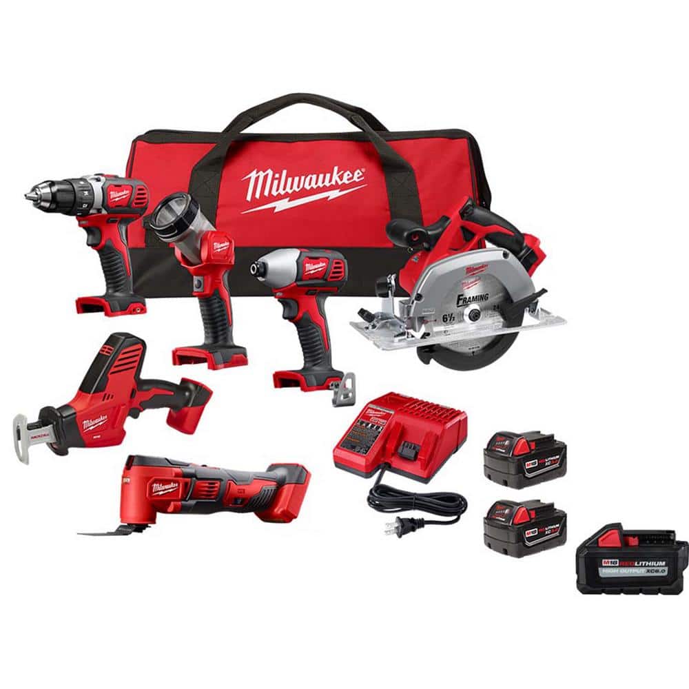 Home Depot: Milwaukee M18 18V Lithium-Ion Cordless Combo Kit (6-Tool ...