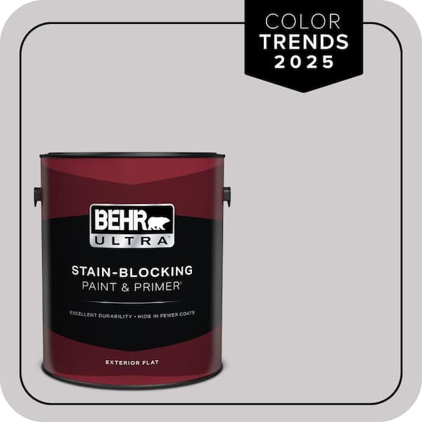 BEHR ULTRA 1 gal. #MQ3-28 Rock Crystal Flat Exterior Paint & Primer ...