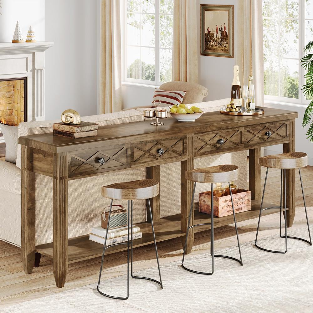 BYBLIGHT Turrella 70.87 in. Extra Long Entryway Table with 4-Drawer ...