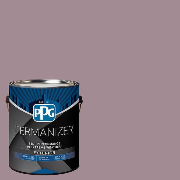 PERMANIZER 1 gal. PPG1046-5 Gothic Amethyst Satin Exterior Paint ...