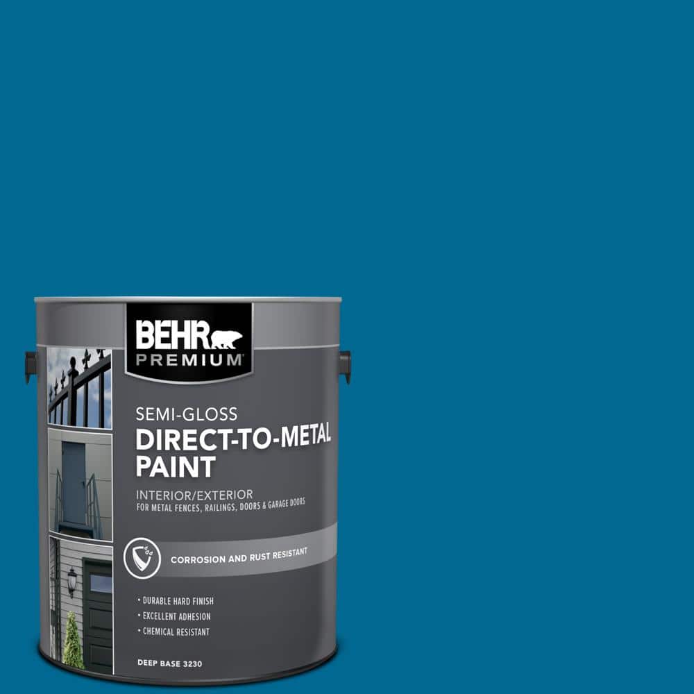 BEHR PREMIUM 1 gal. #OSHA-1 OSHA SAFETY BLUE Semi-Gloss Direct to Metal ...