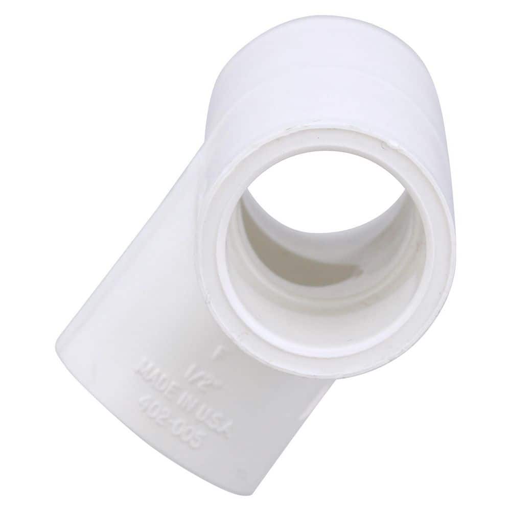 Charlotte Pipe 1 in. PVC Sch. 40 S x S x Female Pipe Thread Tee Fitting ...