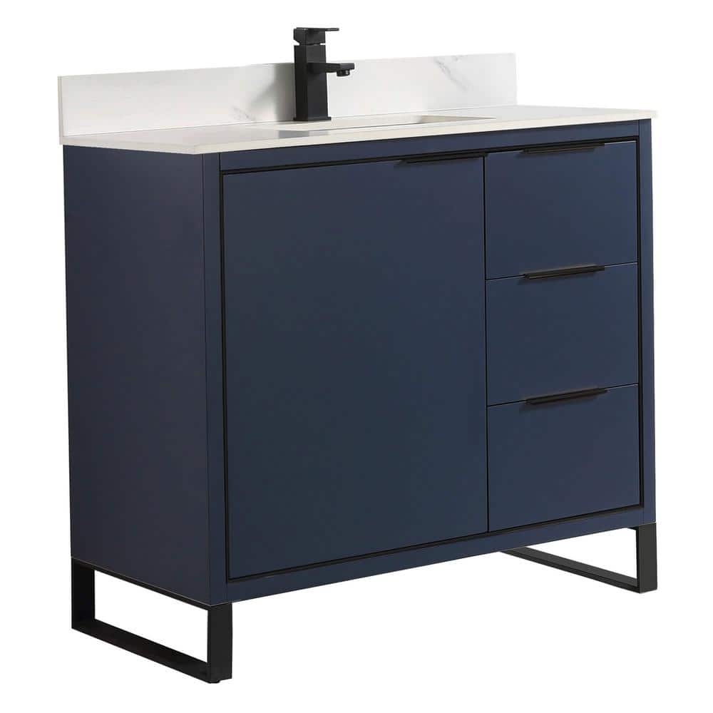 FINE FIXTURES Opulence 36 in. W x 18 in. D x 33.5 in. H Bath Vanity in ...