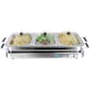 MegaChef 3 in. 1 Electric Chaffing Buffet Server and Warming Tray with ...