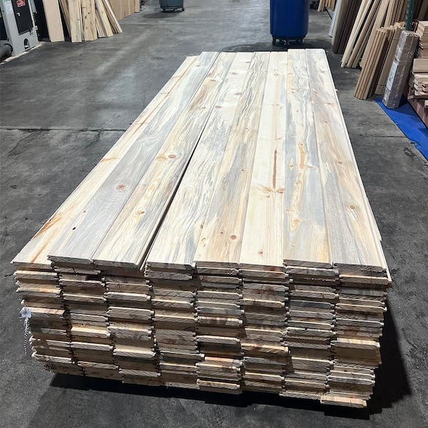 Swaner Hardwood 1 in. x 6 in. x 8 ft. Blue Stain Pine Tongue and Groove ...