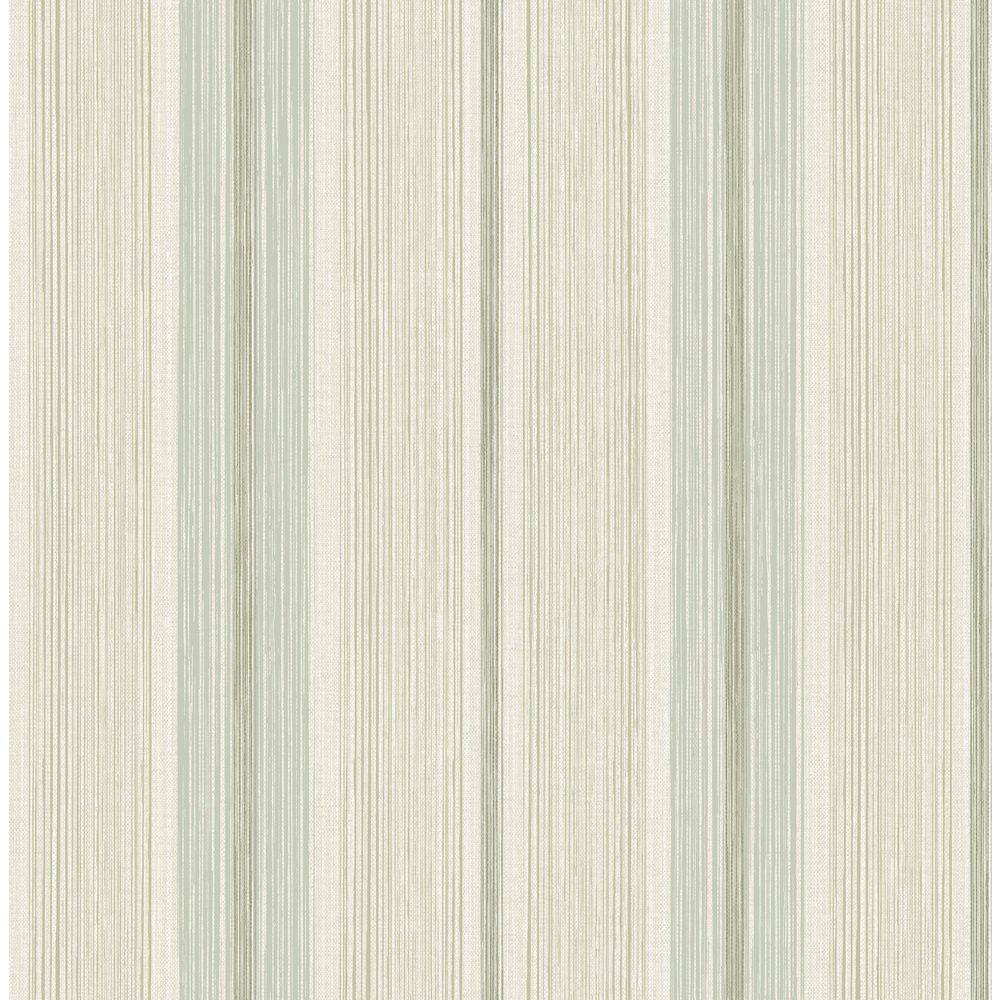 A-Street Prints Green Ames Seafoam Linen Stripe Wallpaper Sample 4173 ...