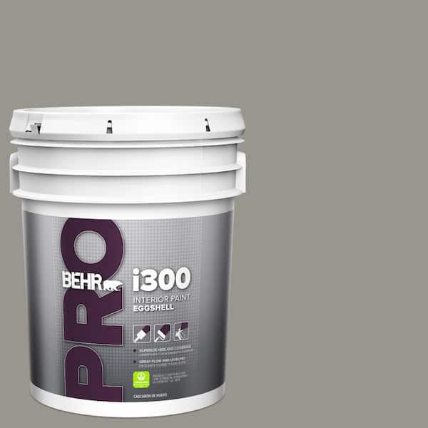 BEHR PRO 5 gal. #N360-4 Battleship Gray Eggshell Interior Paint PR33005 ...
