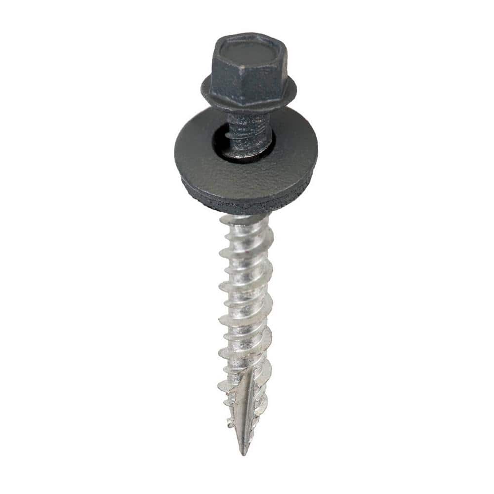 Acorn Hardware #9 X 1-1/2 inch Charcoal Gray Hex Metal to Wood Screws ...