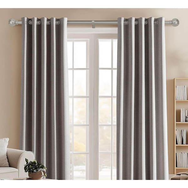 ZESTLIBI 18 in. - 60 in. Adjustable 0.87 in. Single Curtain Rod in ...