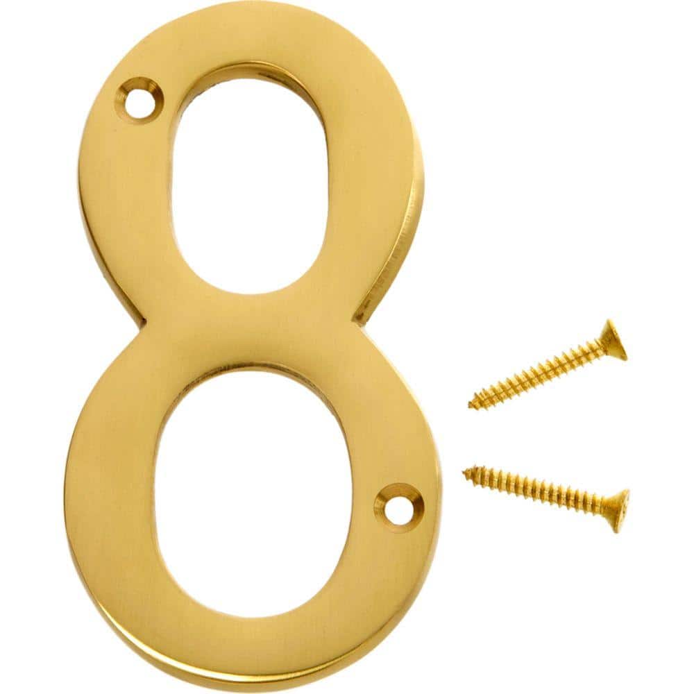 HY-KO 4 in. Premium Solid Brass Number 8 BR-90/8 - The Home Depot