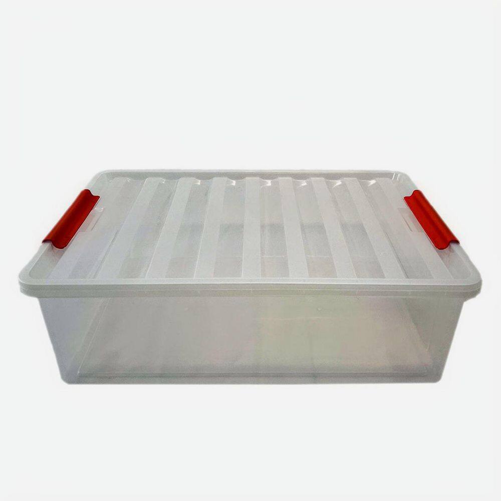Reviews for 42 qt. Latching Plastic Storage Tote Container and Lid in ...