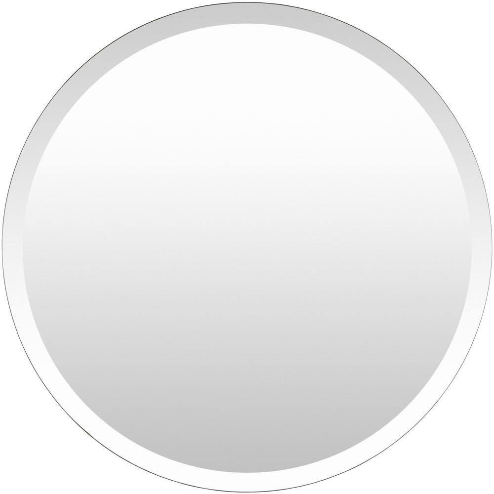 Livabliss Iyana 36 in. H x 36 in. W Round Wood Frame Silver Decorative ...