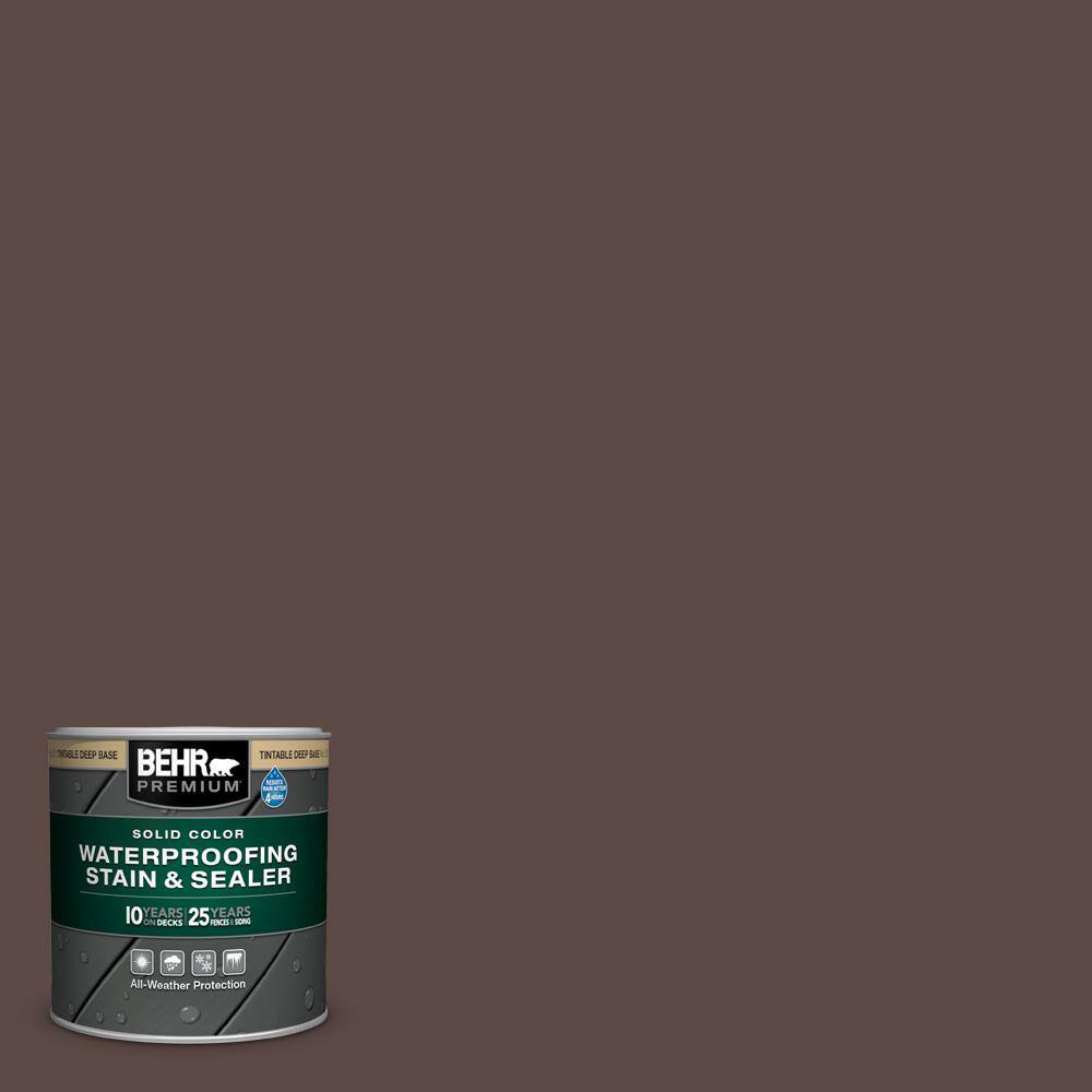 BEHR PREMIUM 8 oz. #MQ1-58 Chocolate Soul Solid Color Waterproofing ...