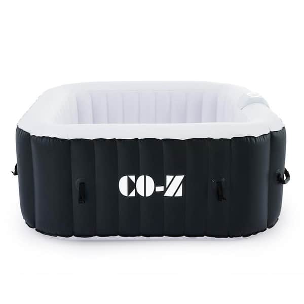 2-Person 120-Jet 110 Volt Inflatable Hot Tub with Electric Air Pump and ...