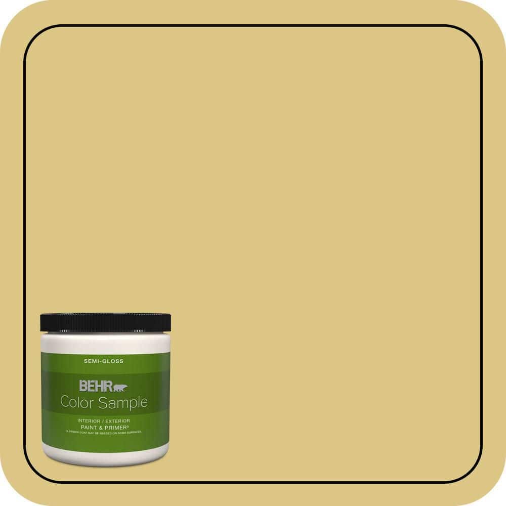 BEHR PREMIUM PLUS 8 oz. #390D-5 Sea Kelp Semi-Gloss Interior/Exterior ...