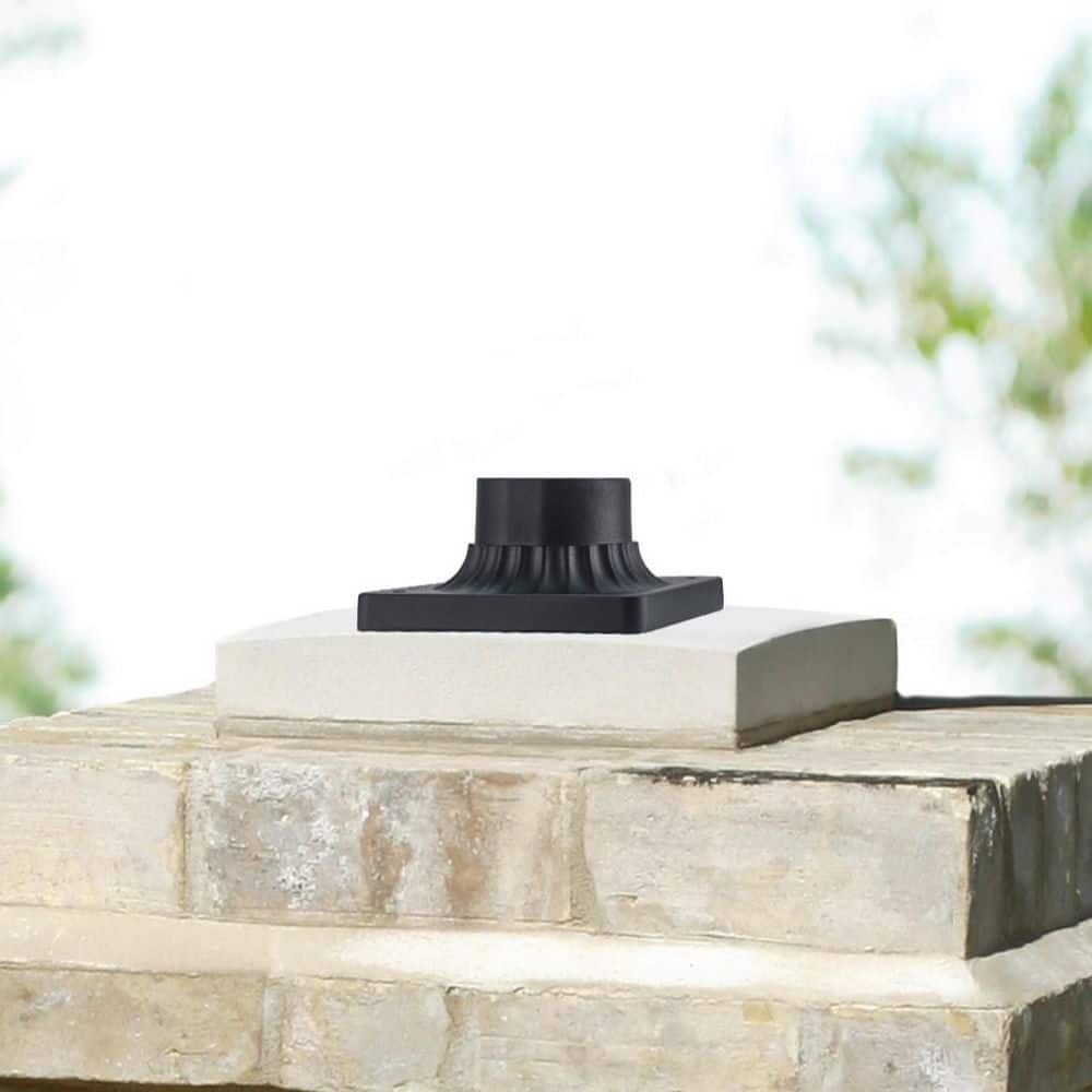 Bel Air Lighting Canby 5.5 in. Black Square Pier Mount Base for 3 inch ...