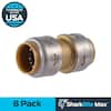 SharkBite Max 3/4 in. Push-to-Connect Brass Coupling Fitting (8-Pack ...