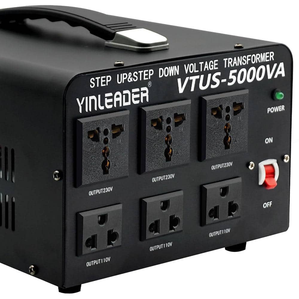 Lukyamzn 5000W Voltage Transformer Power Converter with US Standard Cord, Step Up/Down Converter ...