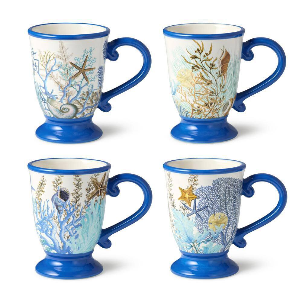 Certified International 18 oz. Blue Lagoon Multi-Colored Ceramic ...