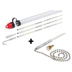 Milwaukee 15 ft. Mid Flex Fiberglass Fish Stick Kit with Magnetic Fish ...