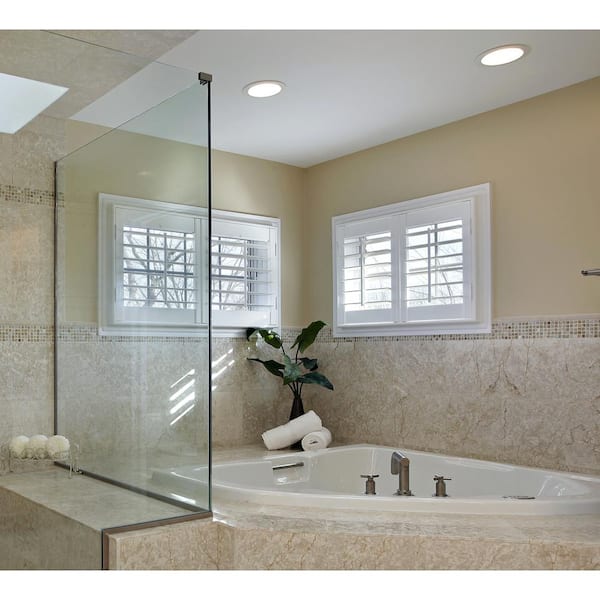 Recessed Shower Light Cover NICOR 6 In. White Recessed Flat Albalite