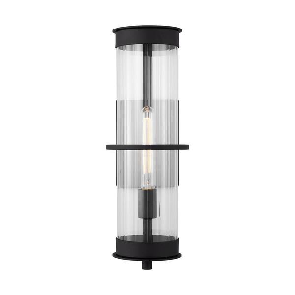 Generation Lighting Alcona 1-Light Black Hardwired Outdoor Large Wall ...