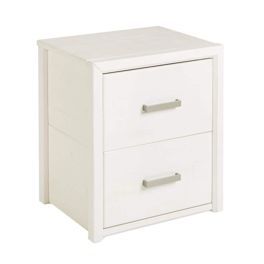 Camaflexi Monterrey Shabby White Two Drawer 20 in. Nightstand MR209 ...