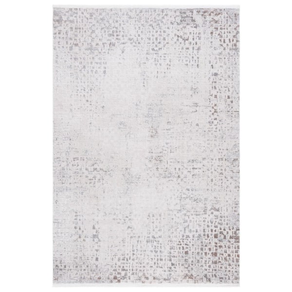 SAFAVIEH Diamond 5 ft. x 8 ft. Beige/Gray Distressed High-Low Area Rug ...