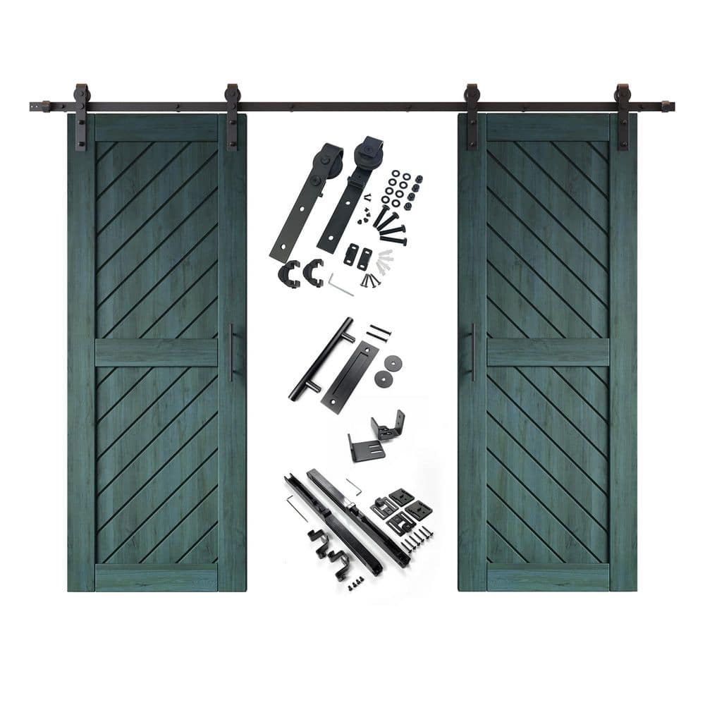 HOMACER XT1 30 in. x 80 in. C-Panel Royal Pine Slanted Stripe Design ...