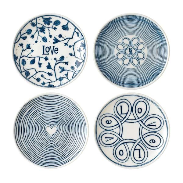 Royal Doulton Blue Love Mixed Pattern 6 in. Blue and White Accent ...