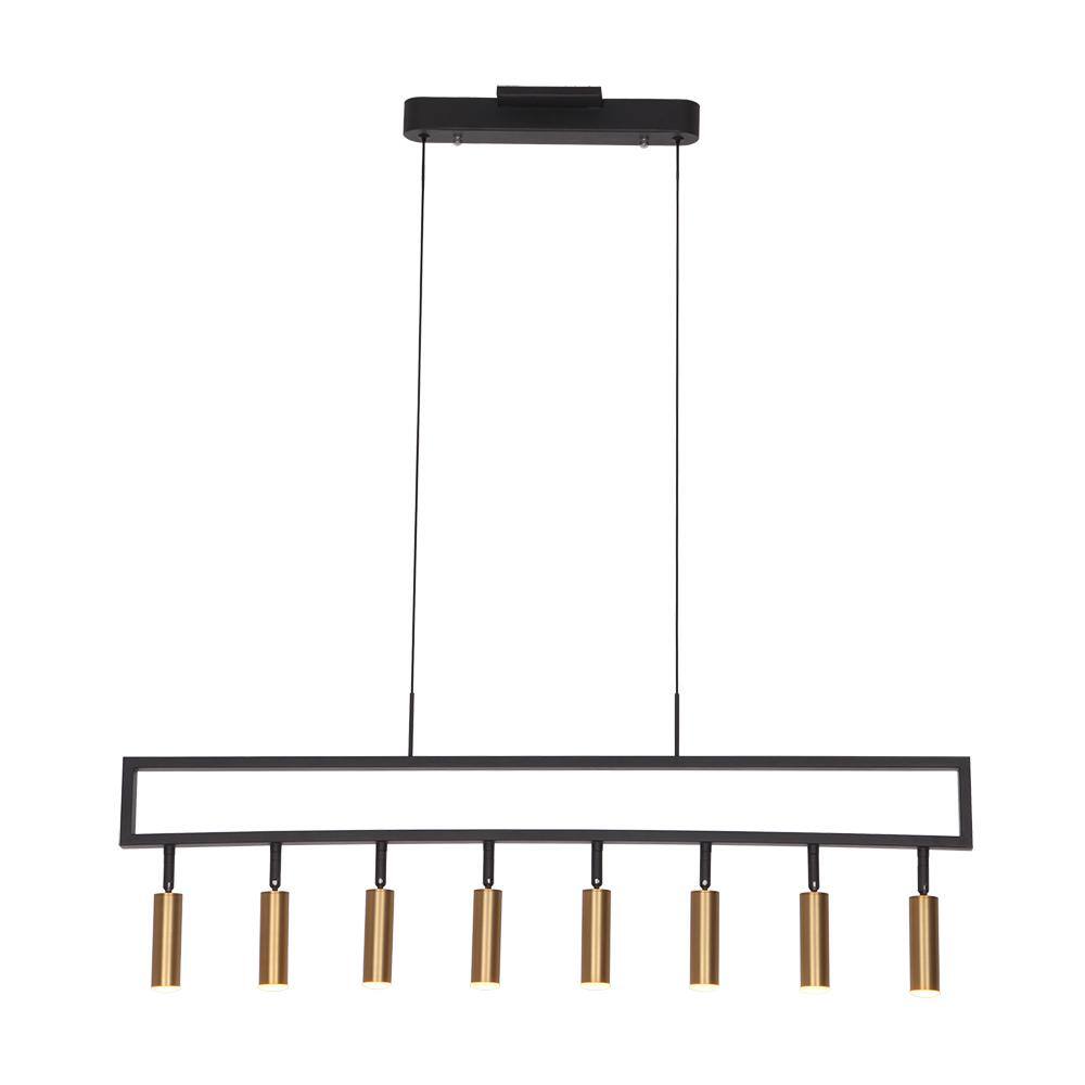 JC TOPA 37 in. 8-Lights Minimalist Integrated LED Copper Cylinder ...