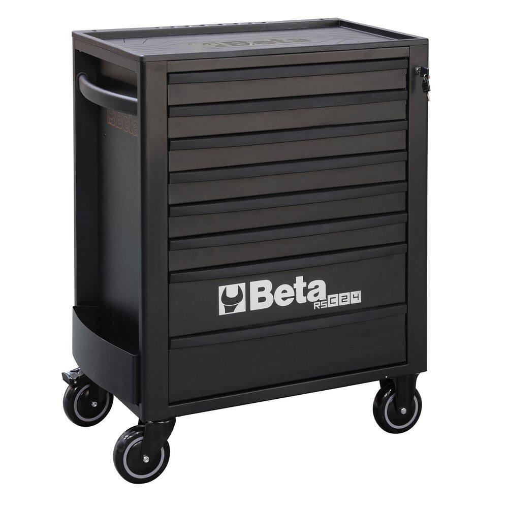 Beta RSC24 Heavy Duty 29 in. Wide Blue Steel Rolling Tool Box, 7 ...