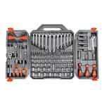 Stanley 1/4 in. & 3/8 in. Drive SAE Mechanics Tool Set (150-Piece) 97-543