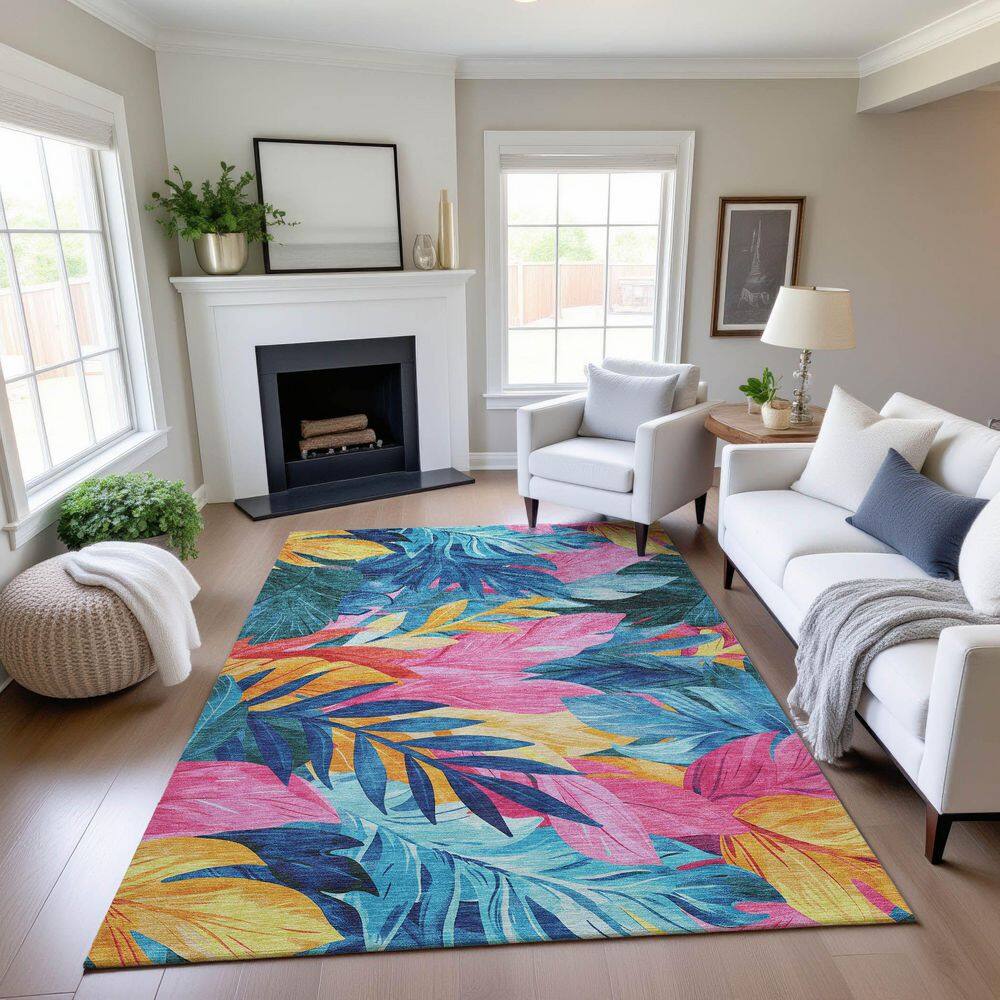 Addison Rugs Mayfield Premium Machine Washable Abstract AMF1493 Sky 9 ...