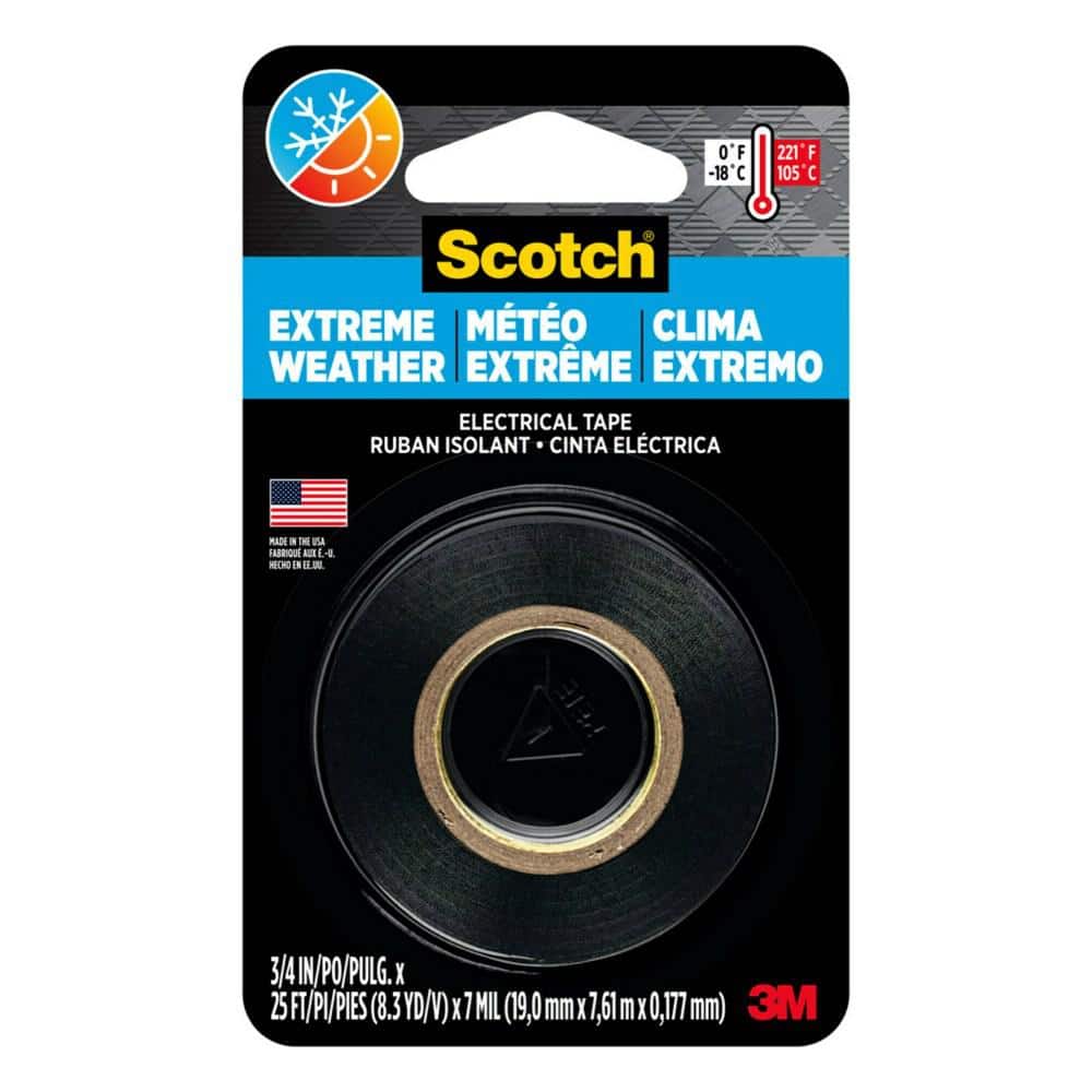 Reviews for Scotch 3/4 in. x 25 ft. Extreme Weather Electrical Tape ...