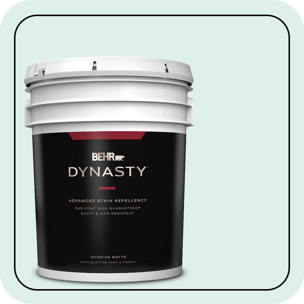 BEHR DYNASTY 5 gal. #490C-1 Ice Cube Matte Interior Stain-Blocking ...