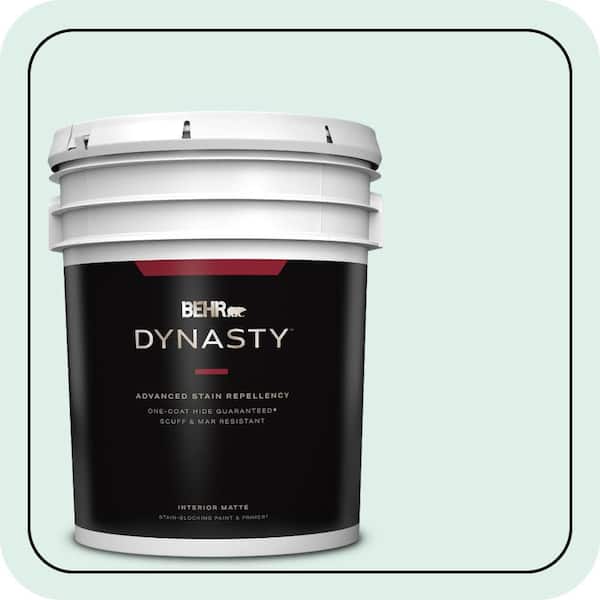 BEHR DYNASTY 5 gal. #490C-1 Ice Cube Matte Interior Stain-Blocking ...