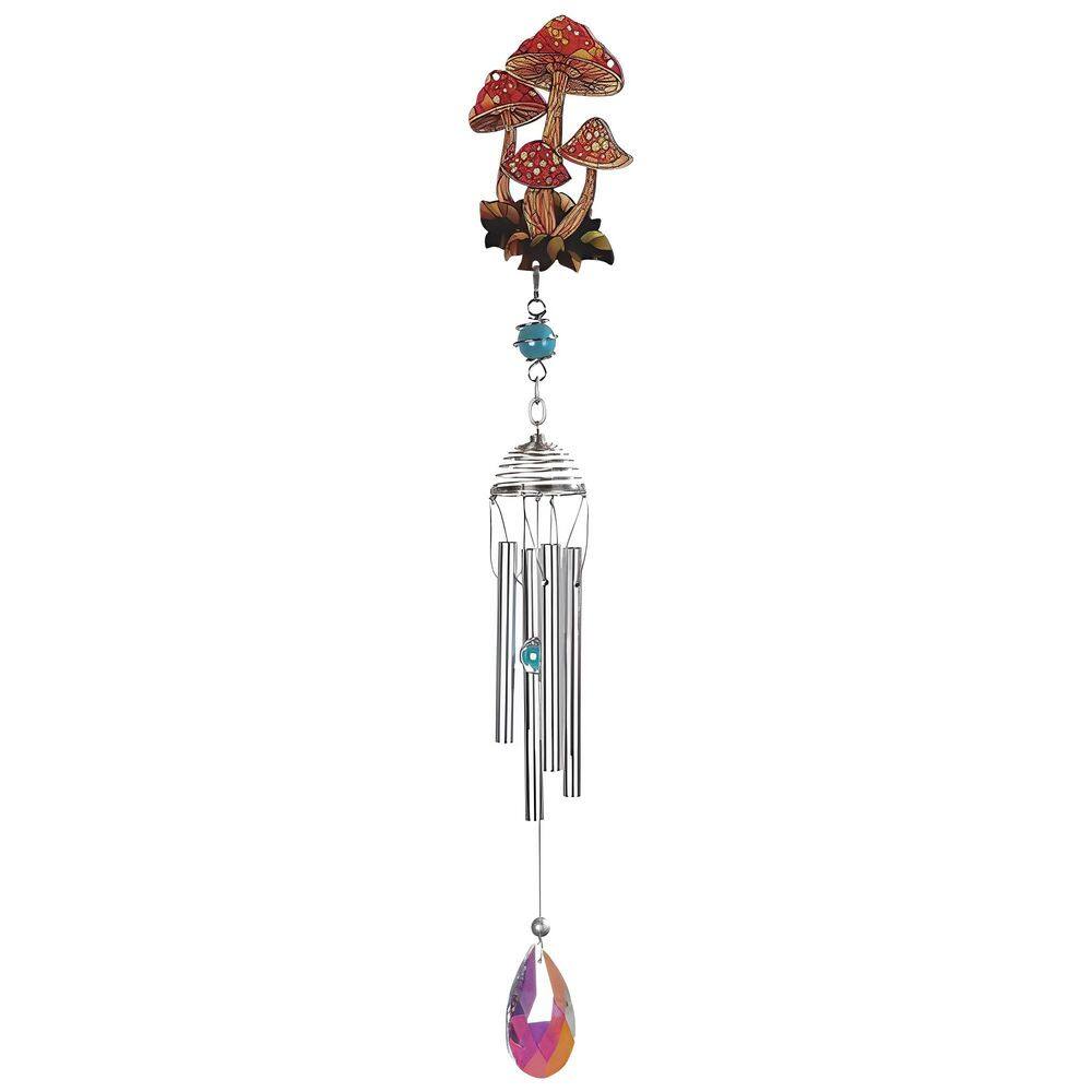 FC Design 21 in. Long Mushroom Acrylic Mini Wind Chime GSC9932267 - The ...