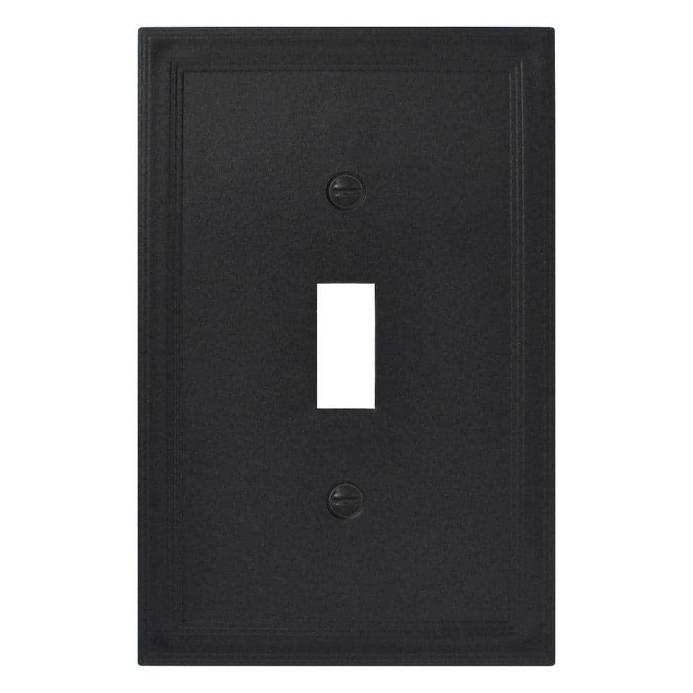 Questech Black Satin 1-Gang Toggle Cornice Wall Plate SWP1102-86HD ...