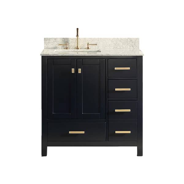 Tatahance 36 in. W x 22 in. D x 36 in. H Bath Vanity in Dark Blue with ... Tatahance 36 in. W x 22 in. D x 36 in. H Bath Vanity in Dark Blue with ...