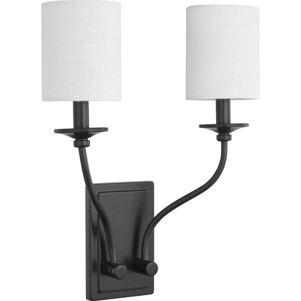 Progress Lighting Bonita 2-Light Black Wall Sconce P710019-031 - The ...
